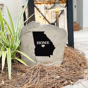 Indiana Home State Engraved Stone Sign - Engraved - All States ...