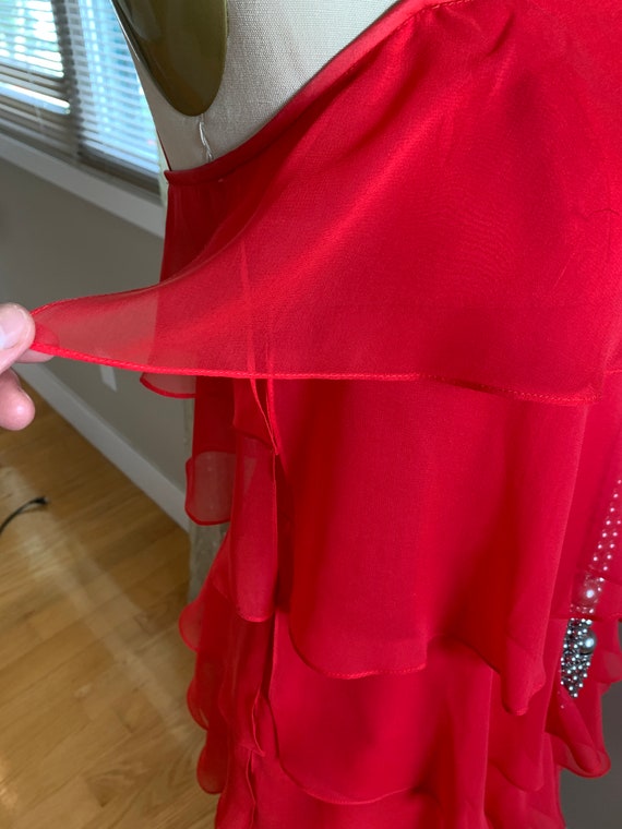 1920's Style Red Flapper Dress in Size 10, Roaring 20… - Gem