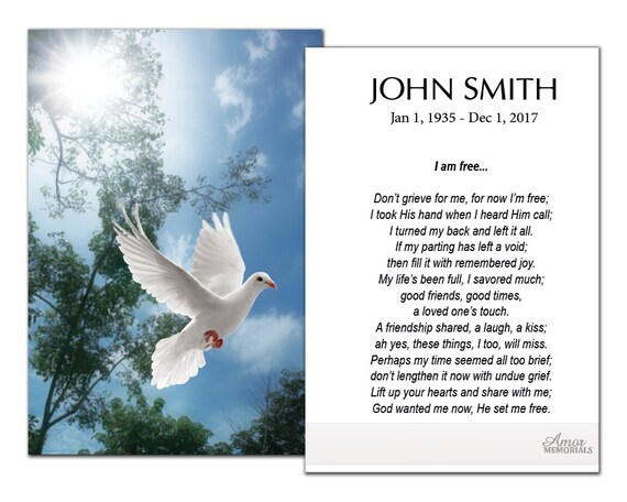 Holy Cards For Funerals Memorial Cards – Scenic Repose