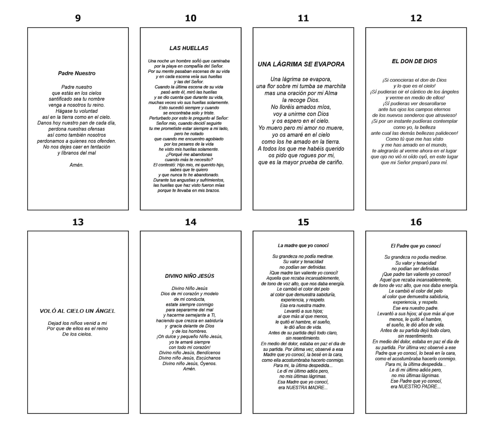 Tarjetas De Recordatorio Funeral Grandes 3.25x5.25 - Etsy