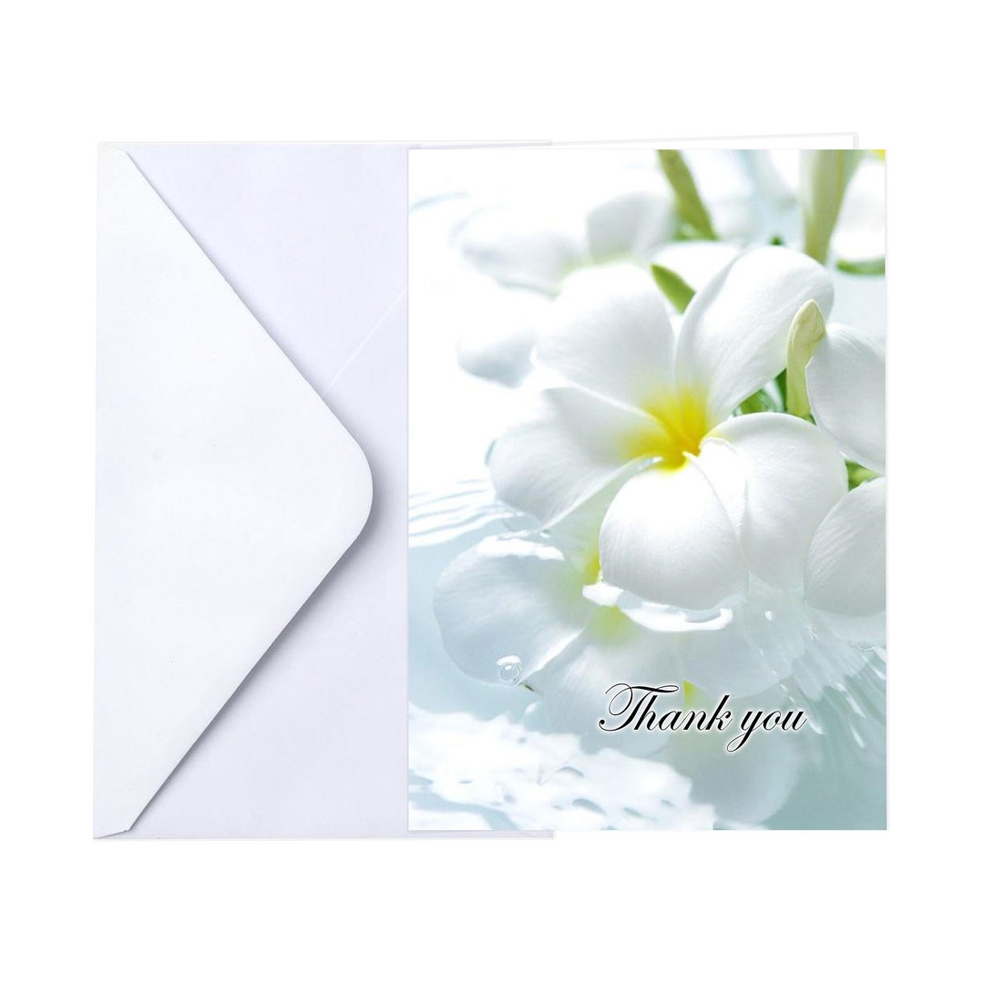 Funeral Memorial Service Thank You Cards With Envelopes (25 Count ...