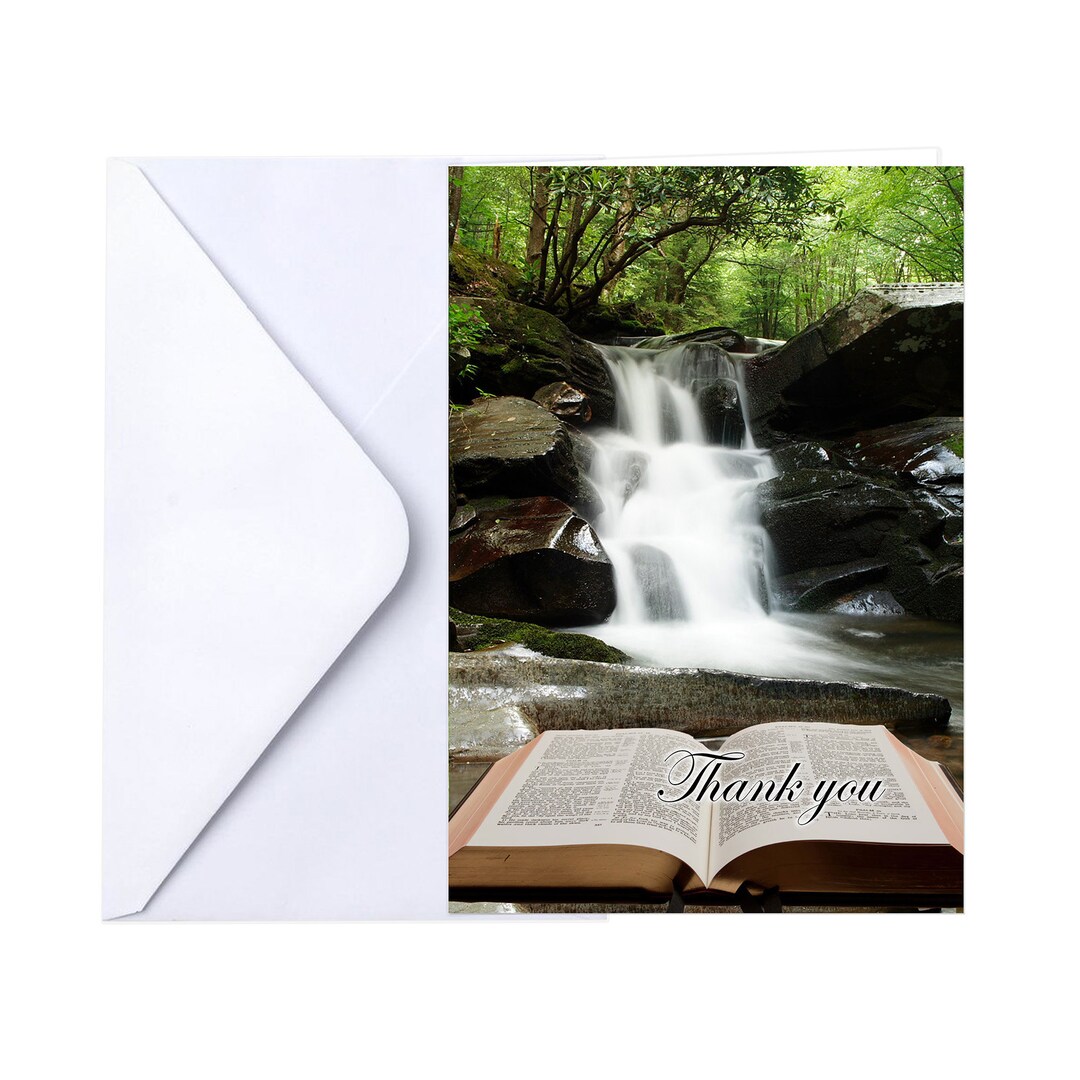 Funeral Memorial Service Thank You Cards With Envelopes (25 Count ...