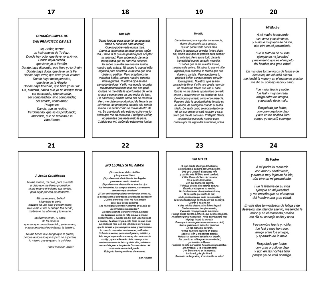 Tarjetas De Recordatorio Funeral Grandes 3.25x5.25 - Etsy