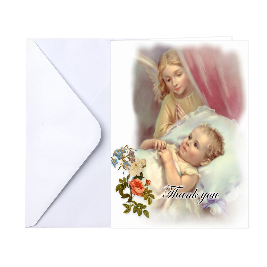 Funeral Memorial Service Thank You Cards With Envelopes (25 Count ...