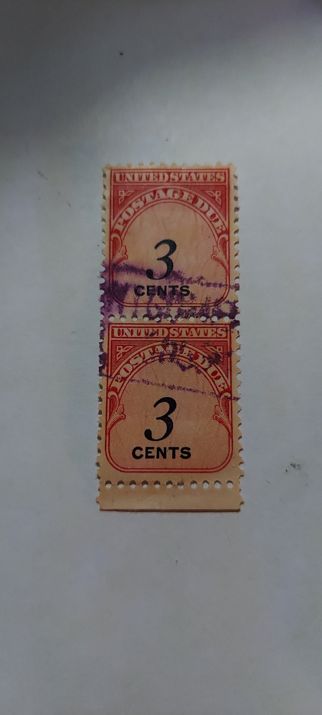 US Postage Due 3 Cent Stamp - Etsy