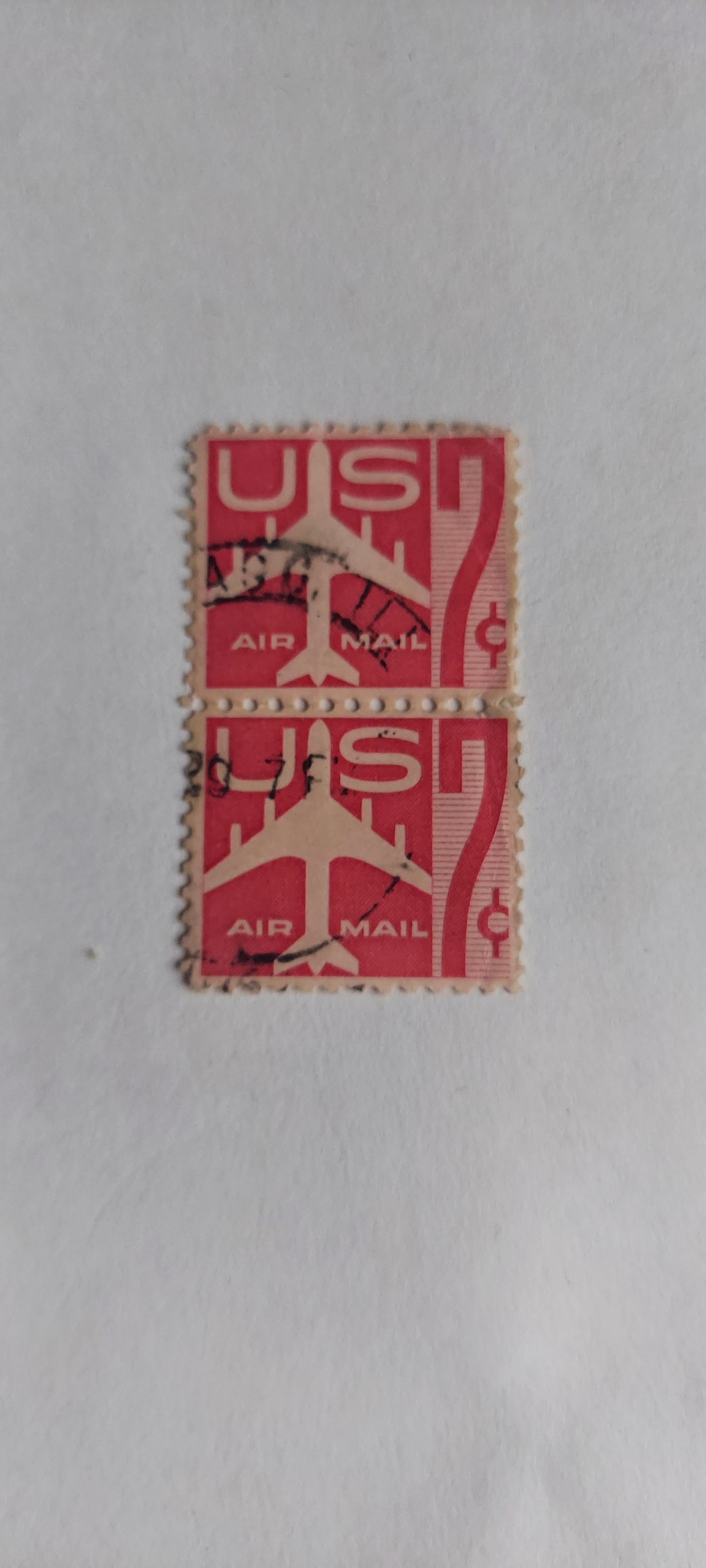 US Air Mail 7 Cent Stamp - Etsy