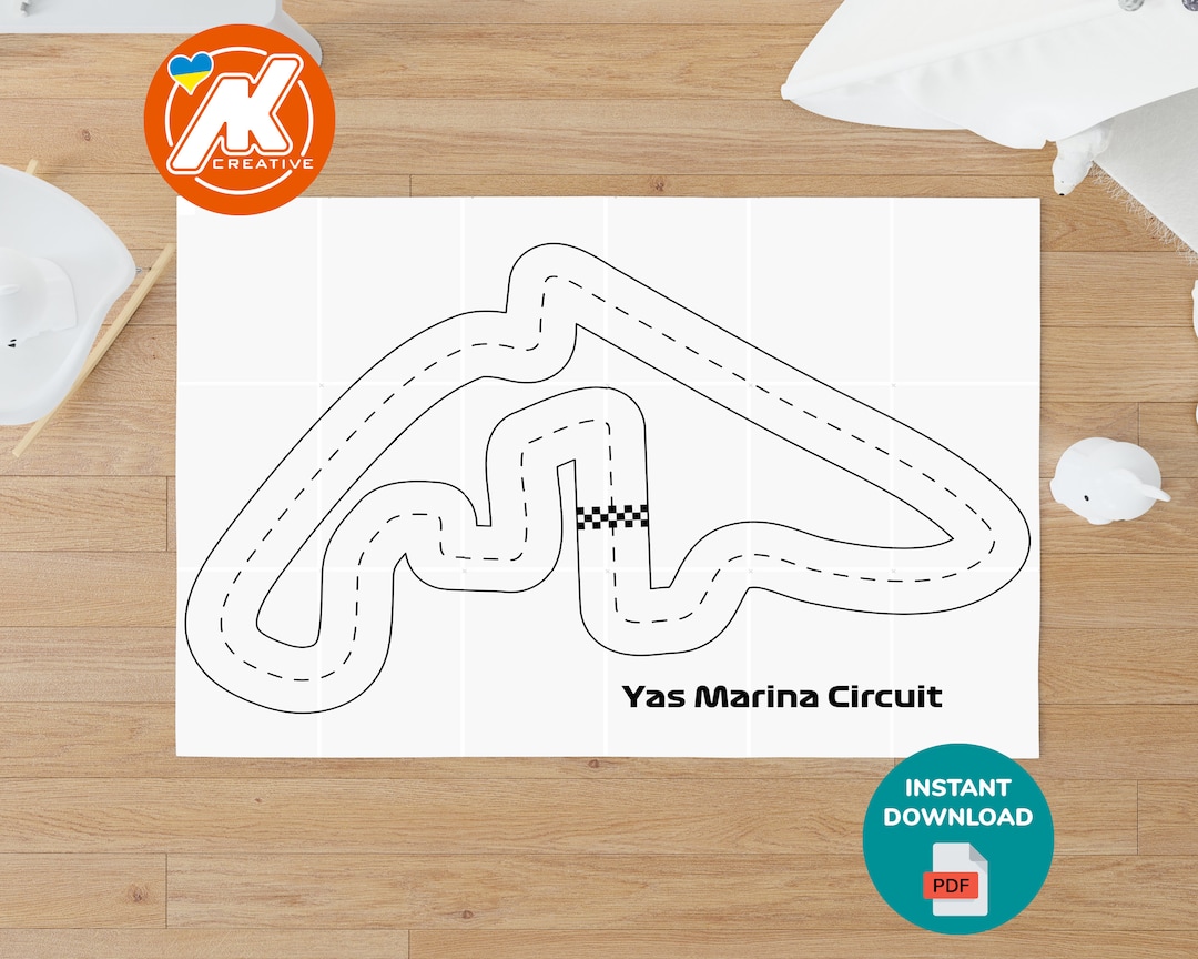 Kids Racing Track Formula 1 Yas Marina Circuit Childs - Etsy