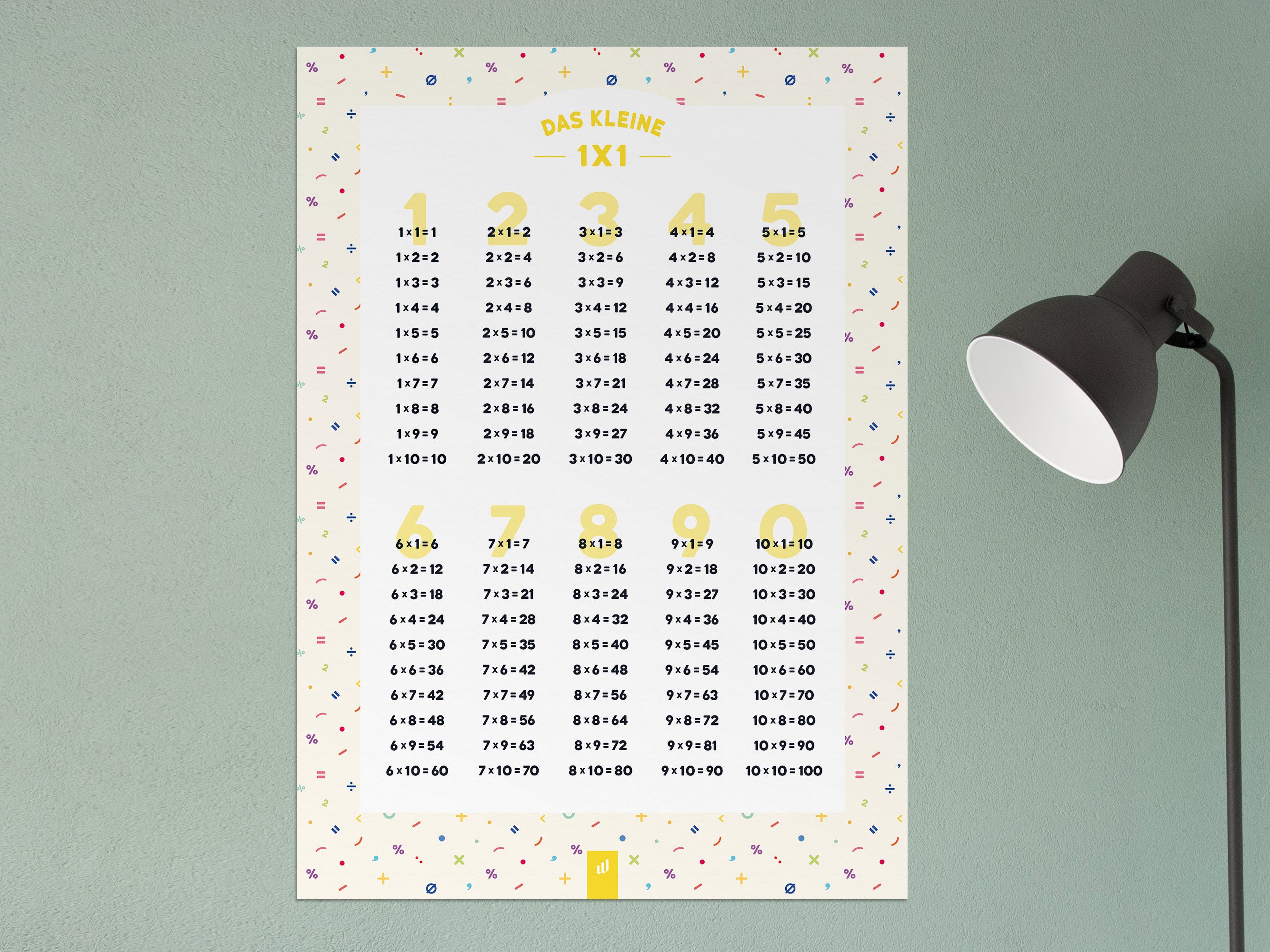 Das kleine 1x1 Poster Mathe macht Spaß Poster Kinderzimmer - Etsy.de