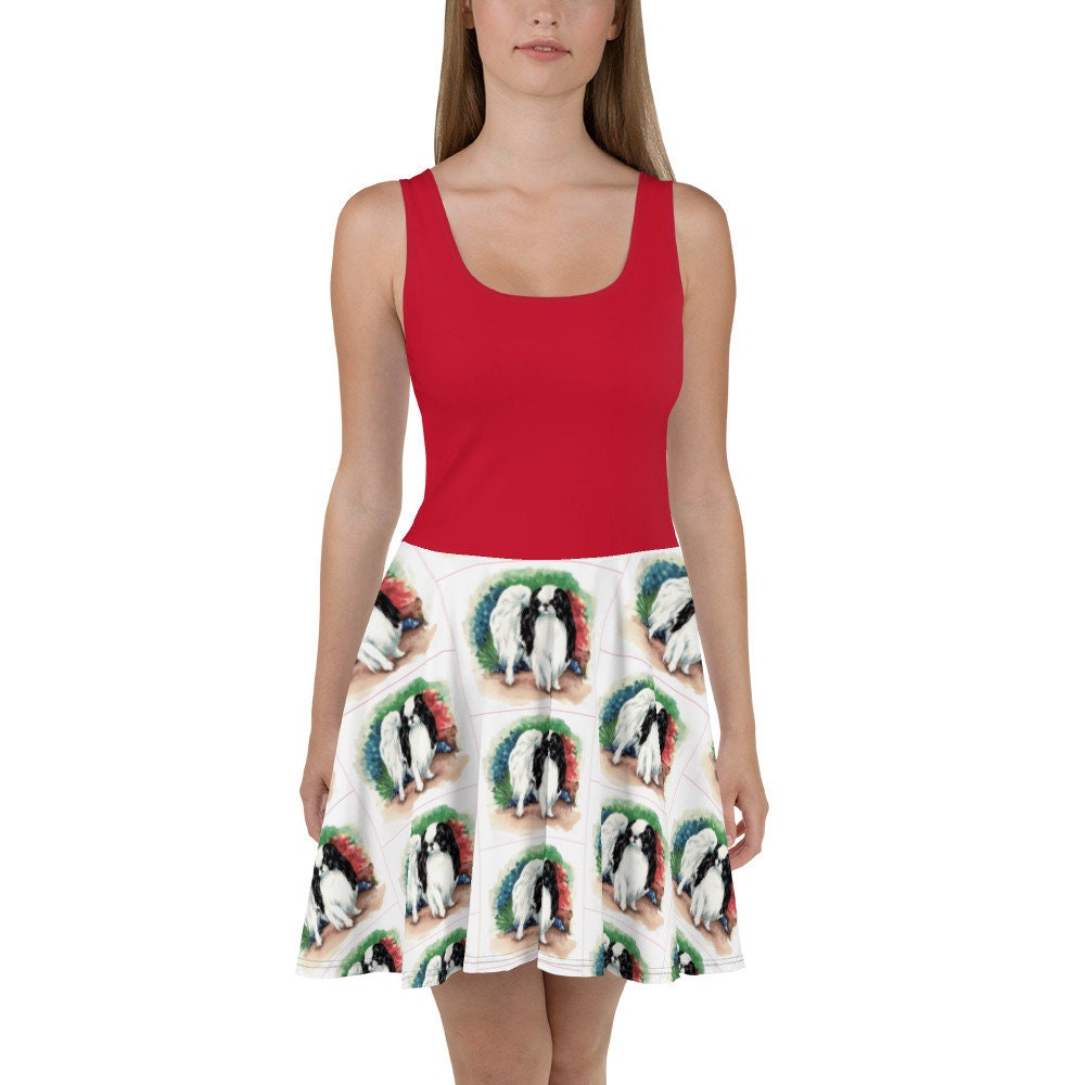 Japanese Chin Lovers Cute Skater Dress - Etsy