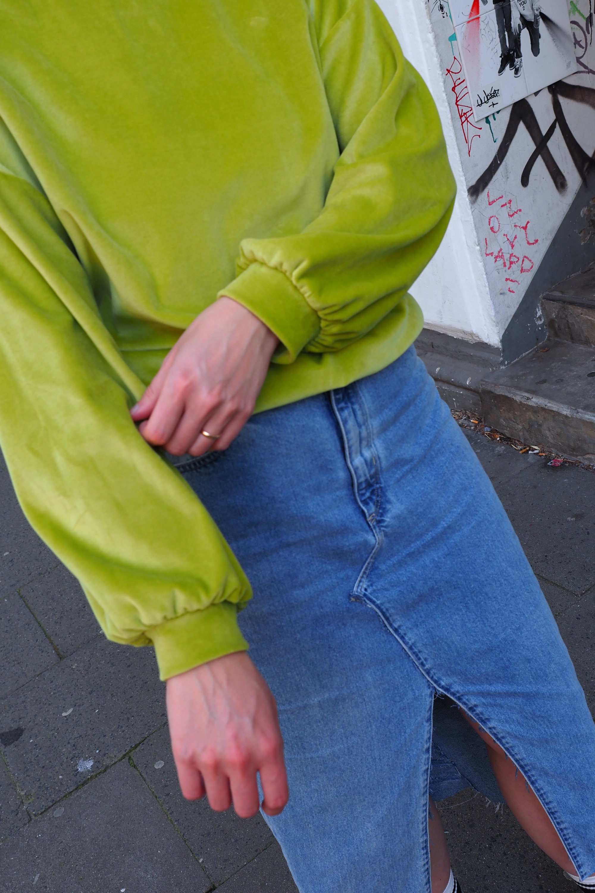 Nicki-Pullover, Samt, 100% GOTS zertifizierte Bio Baumwolle, Velour, gemütlich und kuschelig ...