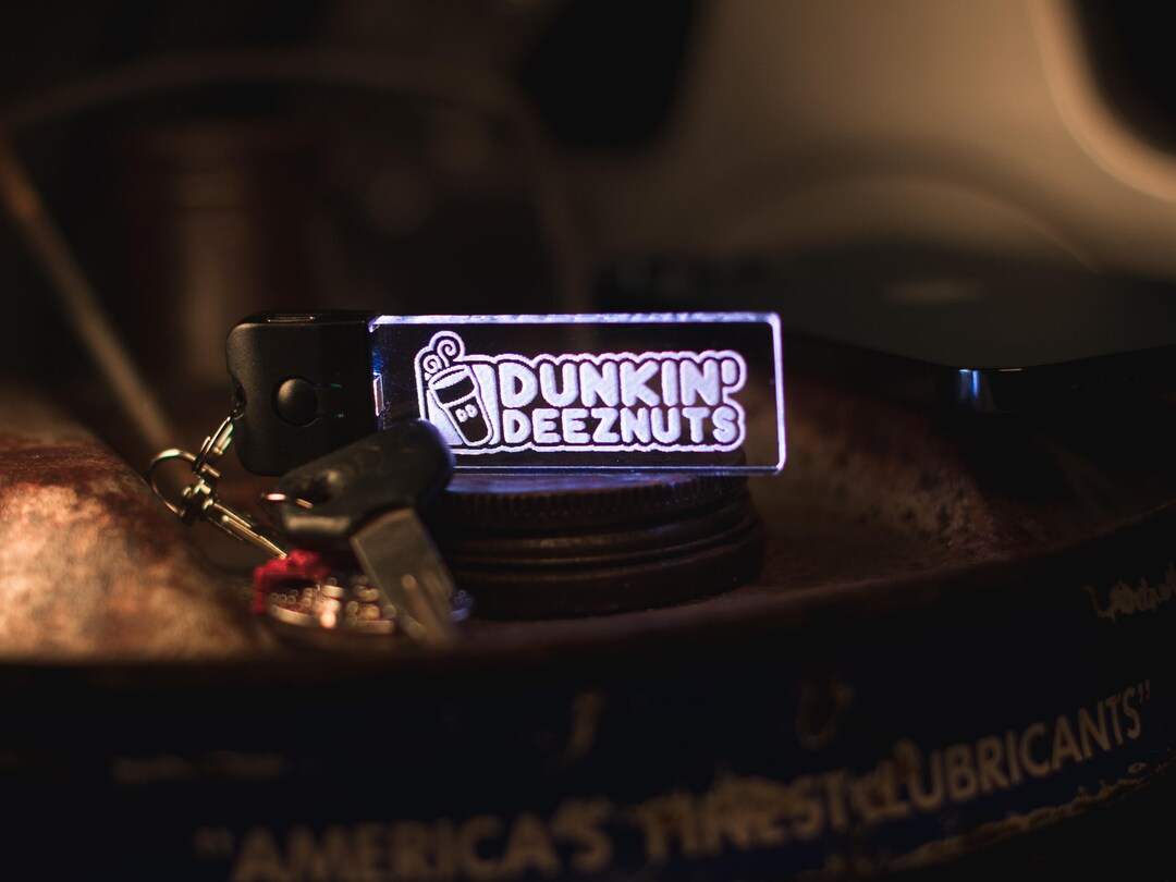 Dunkin' Deeznuts LED Keychain – 7-color Rechargeable Acrylic Keychain ...