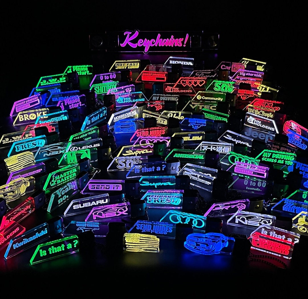Personalized LED Keychain | 7 Color | Rechargeable - Etsy