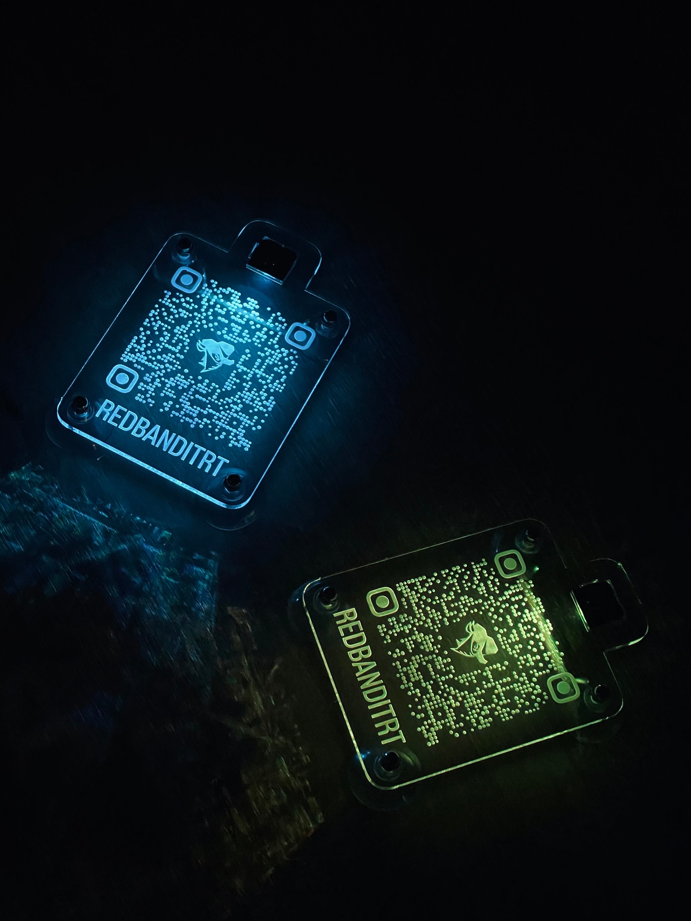 Custom Engraved Acrylic QR Code Display W/ Selectable RGB LED - Etsy