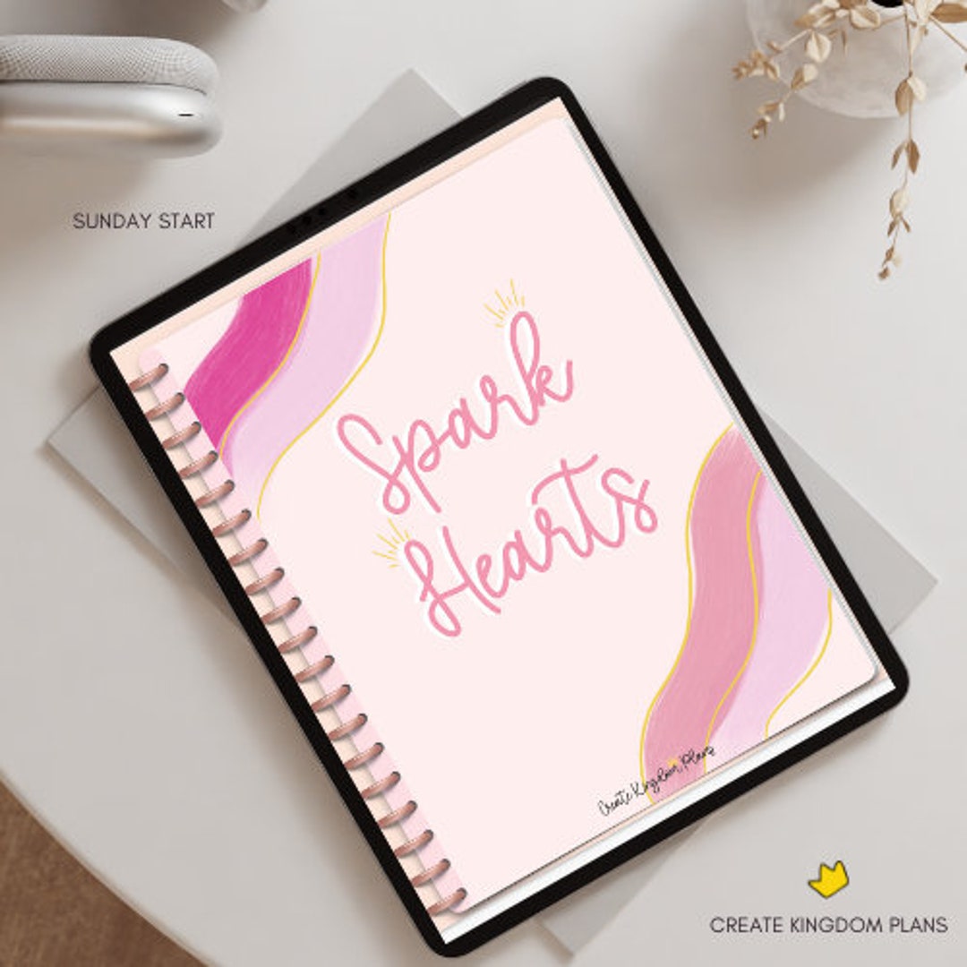 Spark Hearts Sunday Start Date Christian Portrait Planner With ...