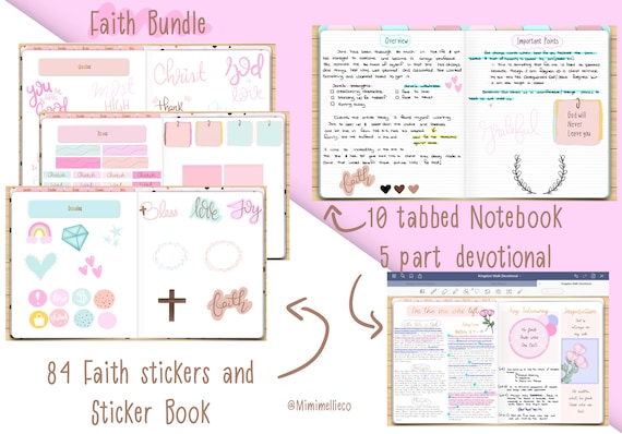 Faith Digital Bundle Set Sticker Book Faith Stickers | Etsy