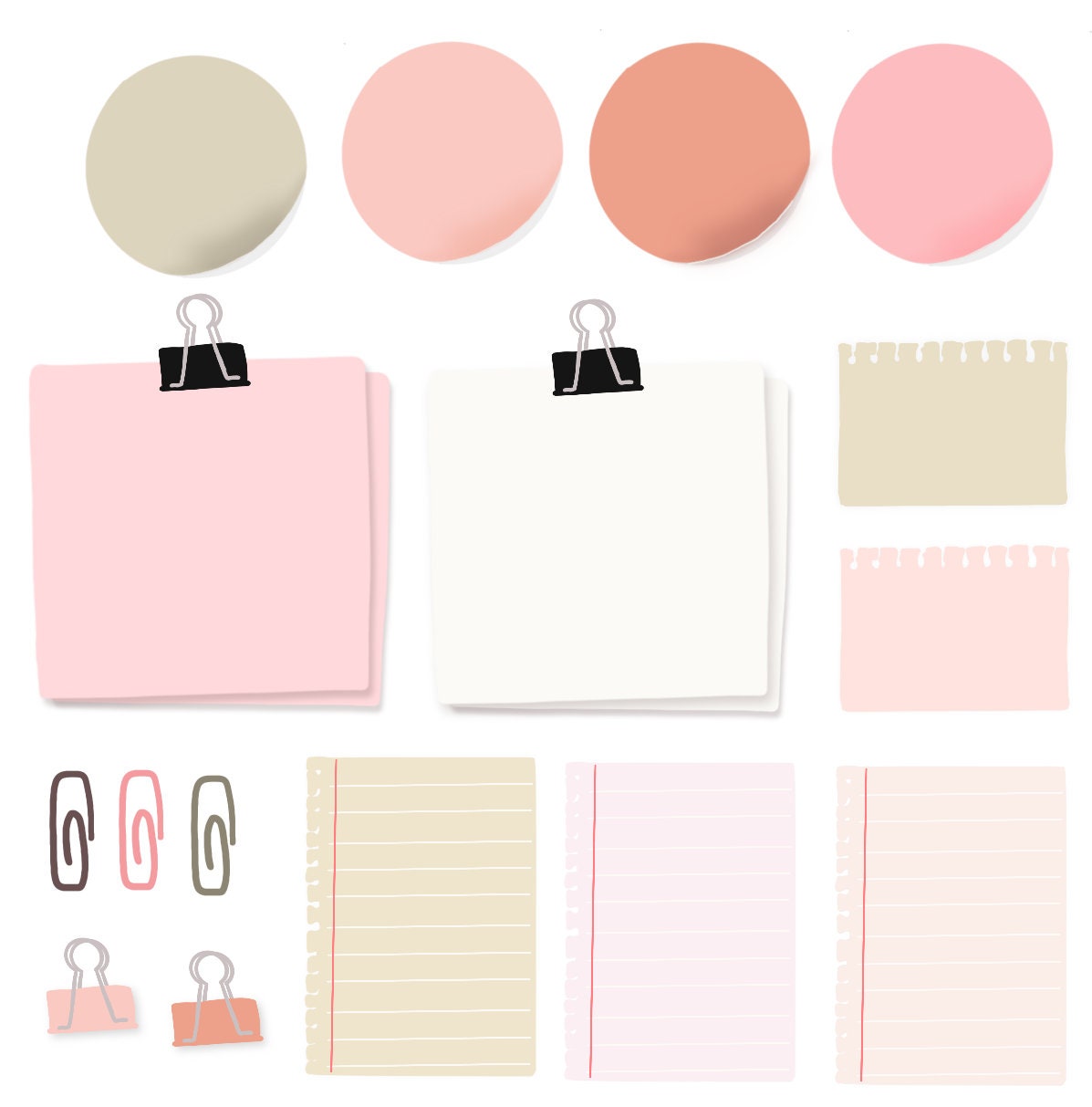 Neutral Sticky notes sticker kit for GoodNotes Noteshelf and | Etsy