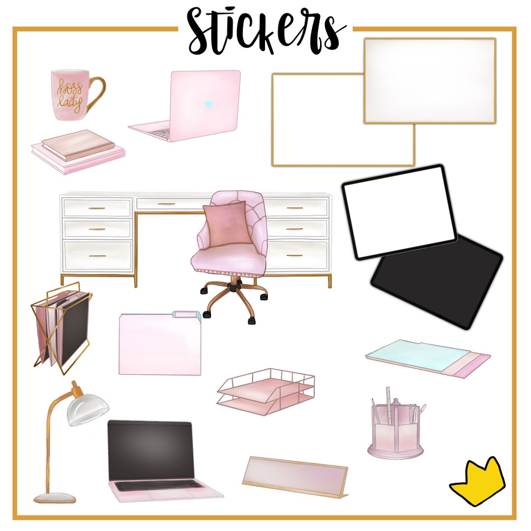Home Office Digital Stickers: Perfect for Goodnotes, Notability Other ...