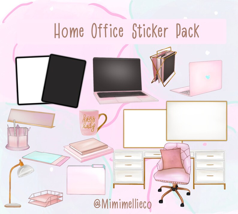 Home Office Digital Stickers: Perfect for Goodnotes, Notability Other ...