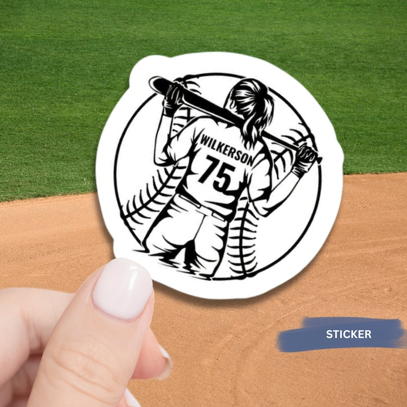 Softball Sticker - Etsy