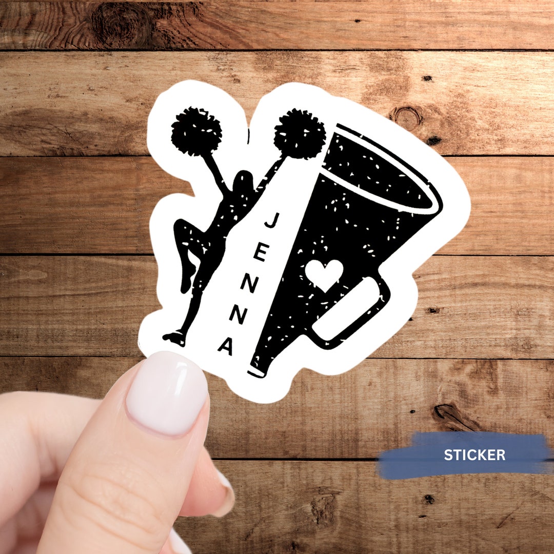 Custom Cheerleader Stickers Personalized Cheerleader Sticker - Etsy