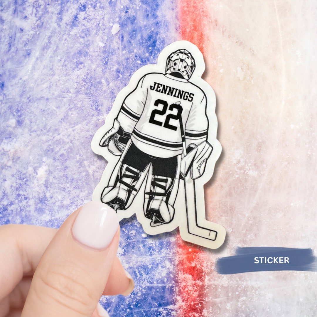 Custom Hockey Goalie Sticker for Hockey Team Personalized Gift for Boy ...