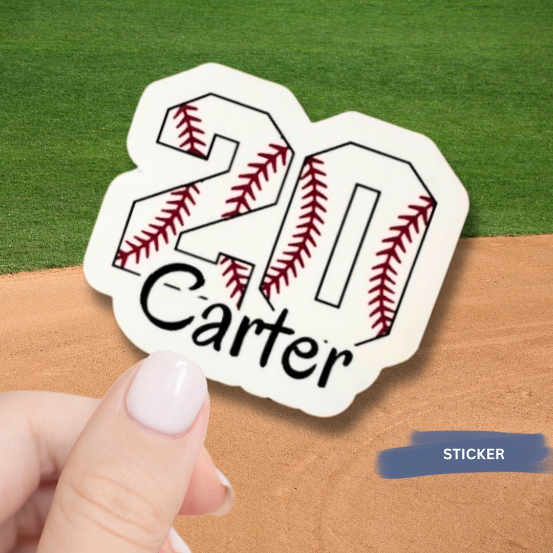 Custom Baseball Sticker for Baseball Team Personalized Gift for ...