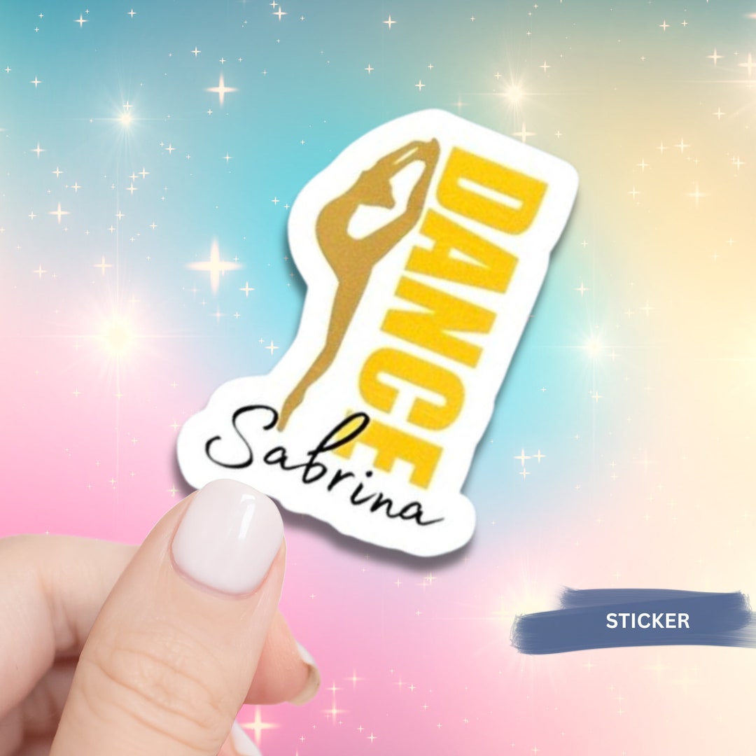 Custom Dance Sticker, Personalized Dance Sticker, Dance Team Stickers ...