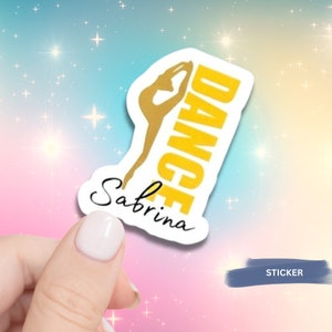 Custom Dance Sticker, Personalized Dance Sticker, Dance Team Stickers ...