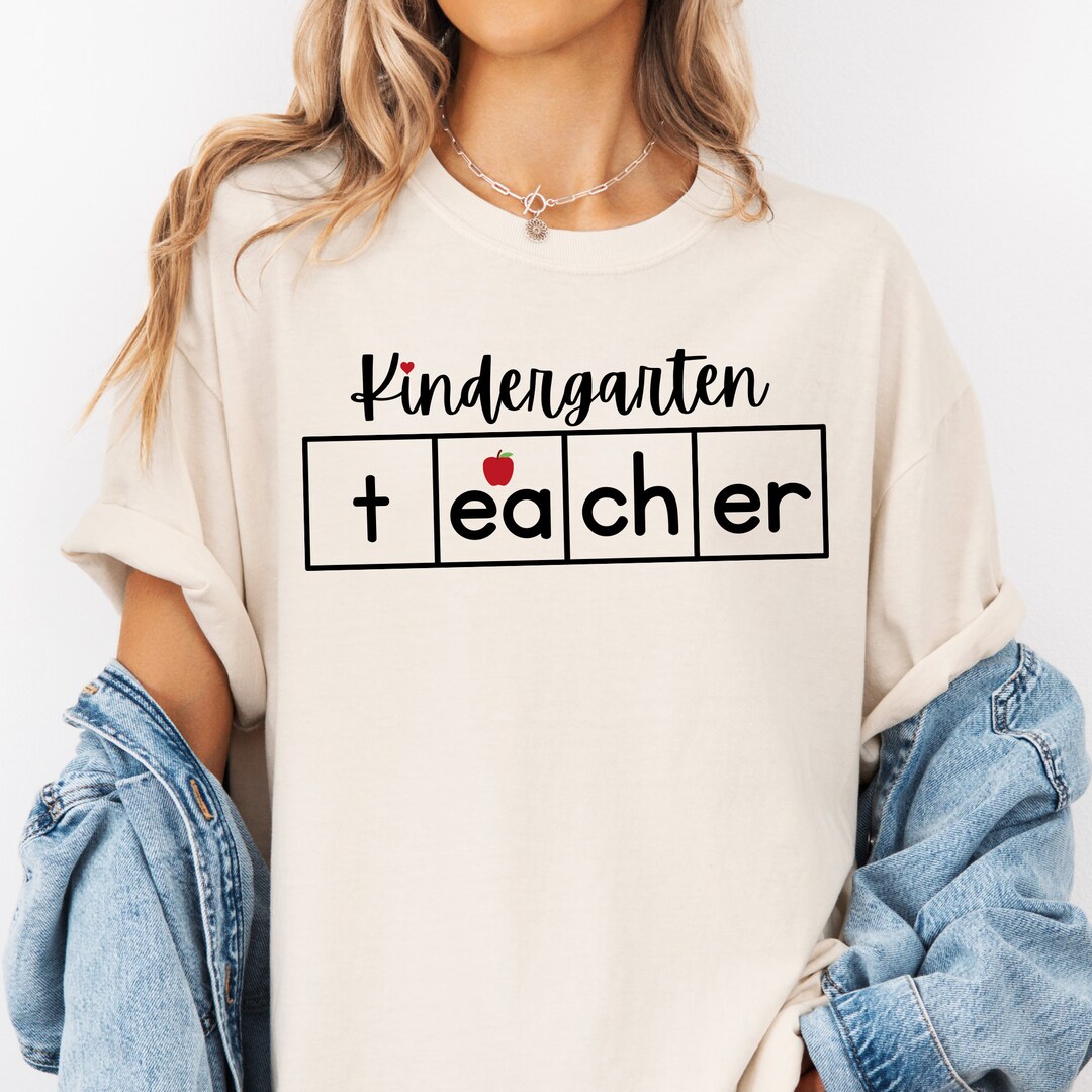 Kindergarten Teacher Shirt for Teacher SVG for First Day of School ...
