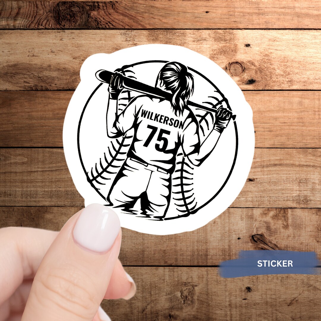 Custom Softball Stickers, Personalized Softball Stickers, Softball Team ...