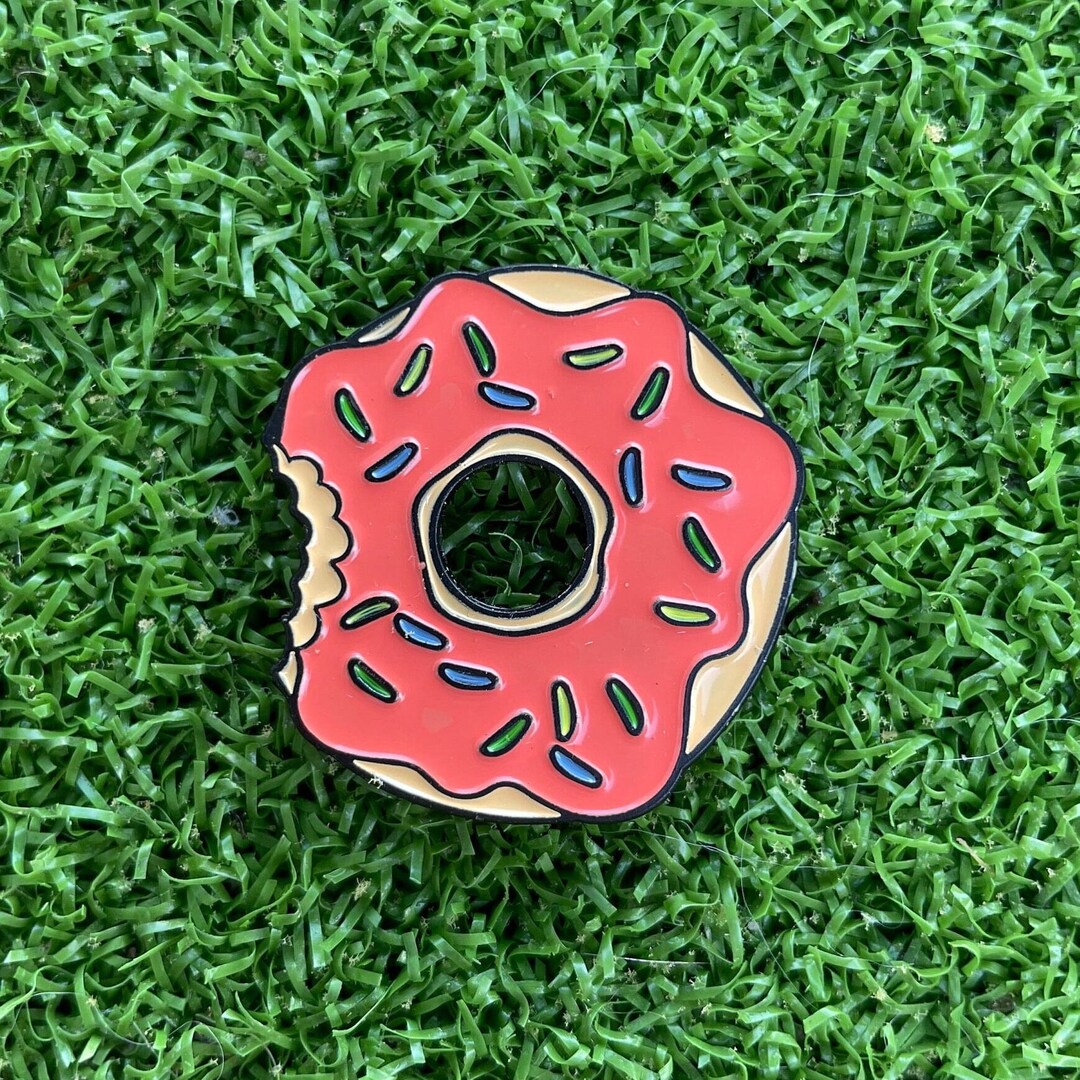 Sprinkled Orange Donut Design Food Inspired Golf Ball Markers Golf Ball ...