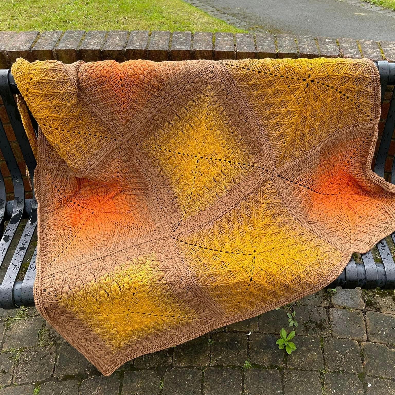 Tangled Bramble Blanket Crochet Pattern, Square Blanket Digital Pattern ...