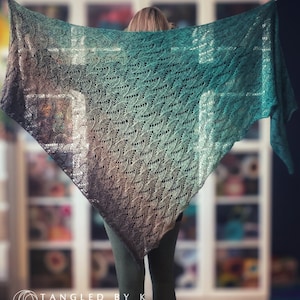 Flames Shawl Knitting Pattern, Triangular Shawl Digital Pattern, Chart ...