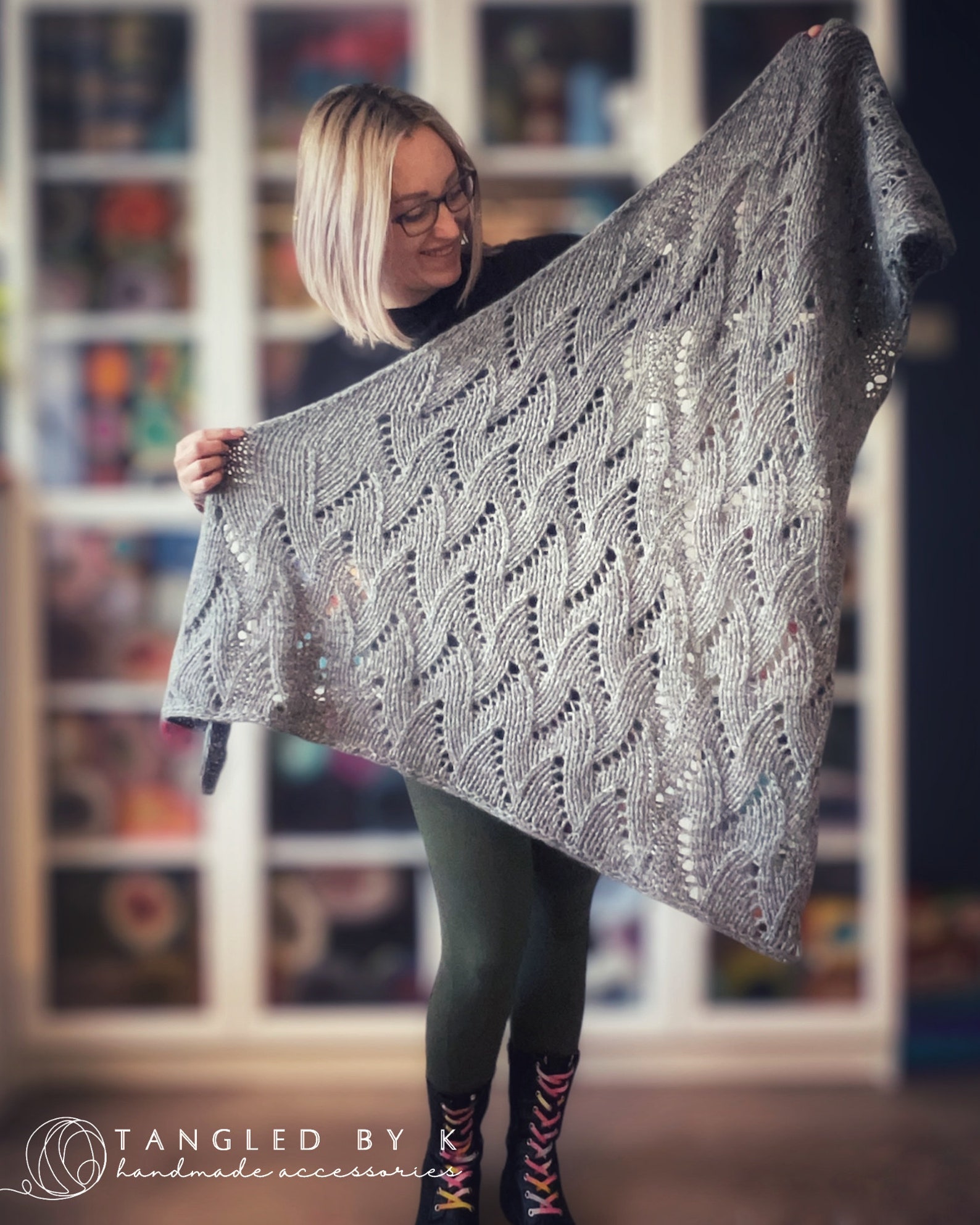 Flames Shawl Knitting Pattern, Triangular Shawl Digital Pattern, Chart ...