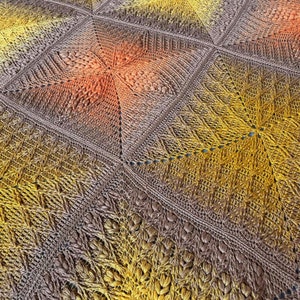 Tangled Bramble Blanket Crochet Pattern, Square Blanket Digital Pattern ...