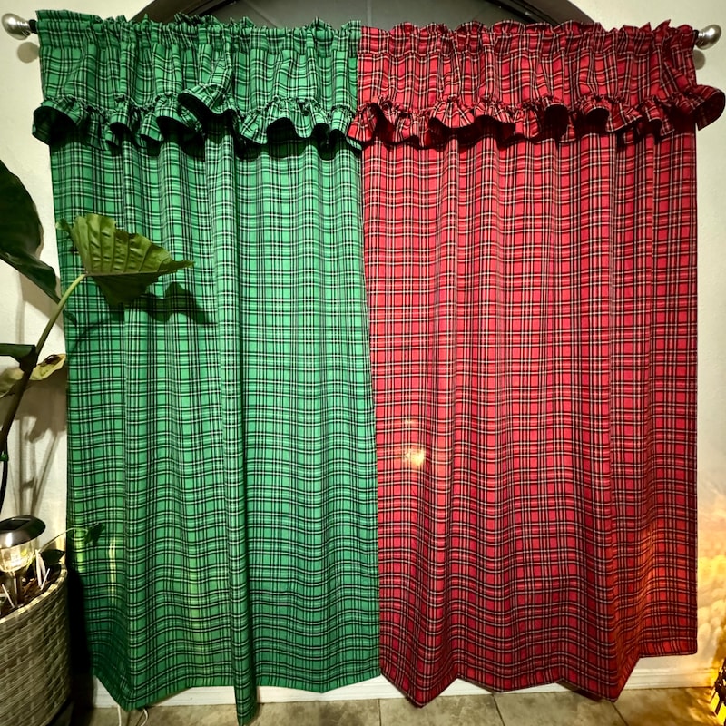 Christmas Curtains - Etsy