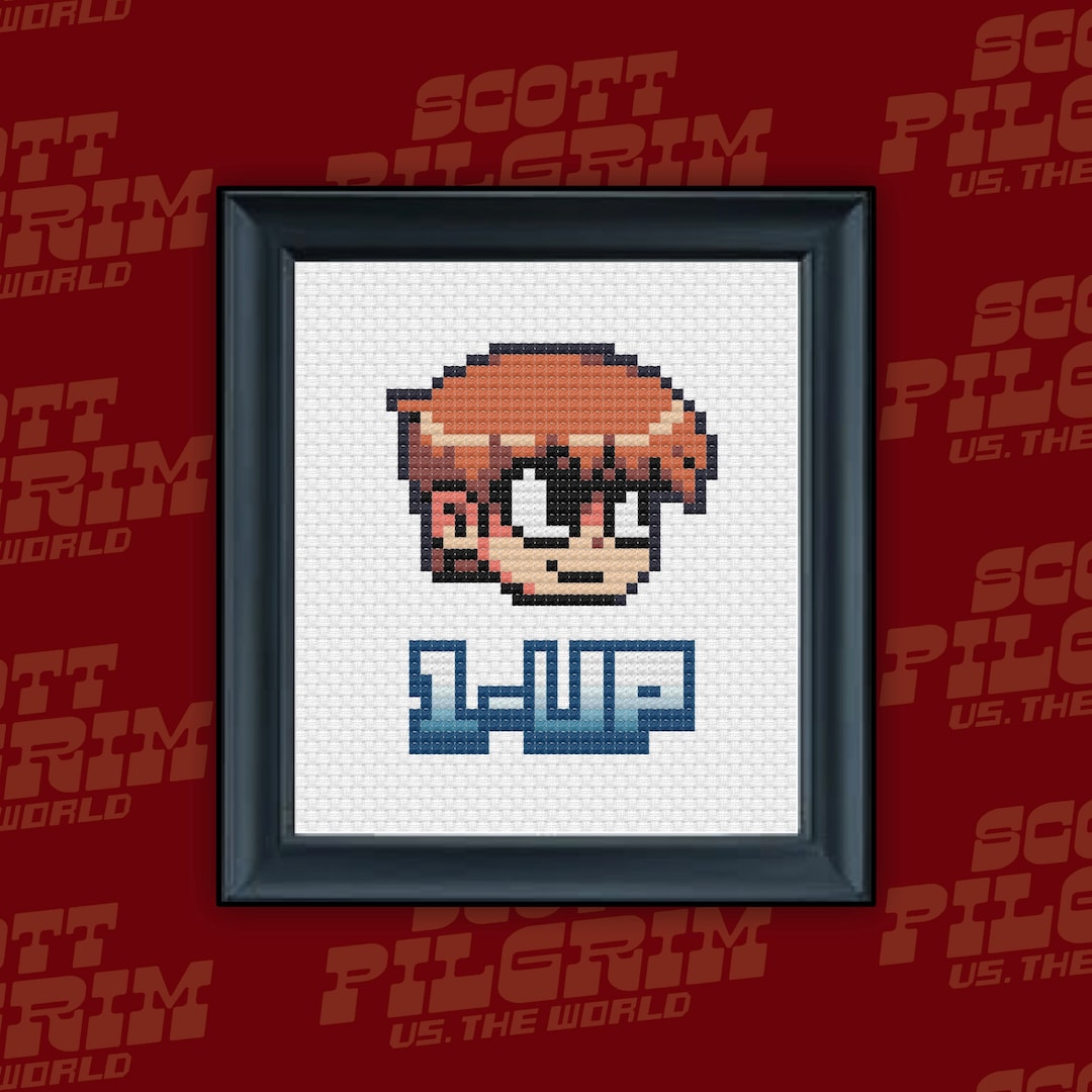 Scott Pilgrim Vs the World 1-up Extra Life Game Sprite Pixel Geek Mini ...