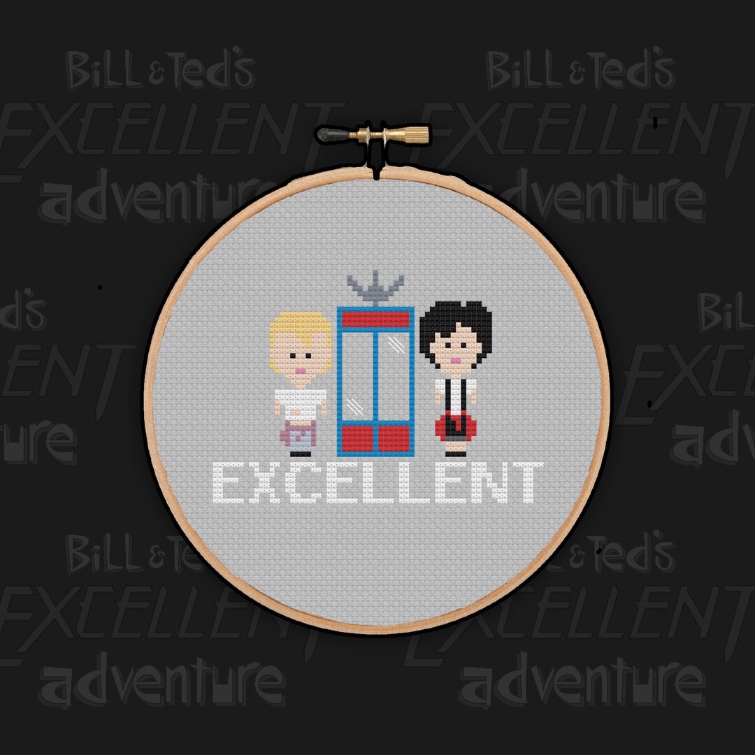 Bill and Ted Cross Stitch Pattern, Geeky 80s Design (PDF Pattern) - Etsy