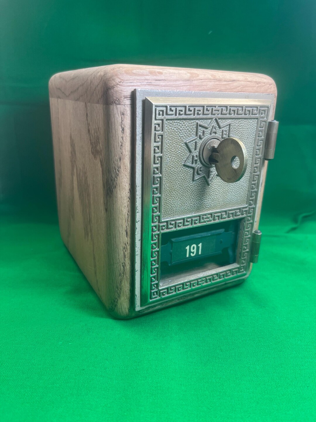 Vintage Oak Post Office Box Bank - Key Lock - Etsy