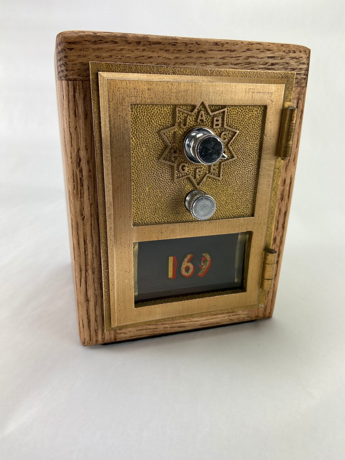 Vintage Oak Post Office Box Bank | Etsy