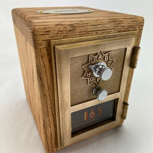 Vintage Oak Post Office Box Bank | Etsy