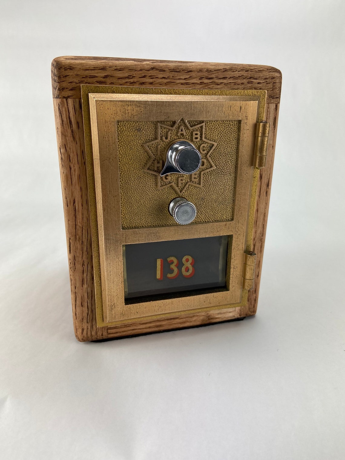 Vintage Oak Post Office Box Bank | Etsy