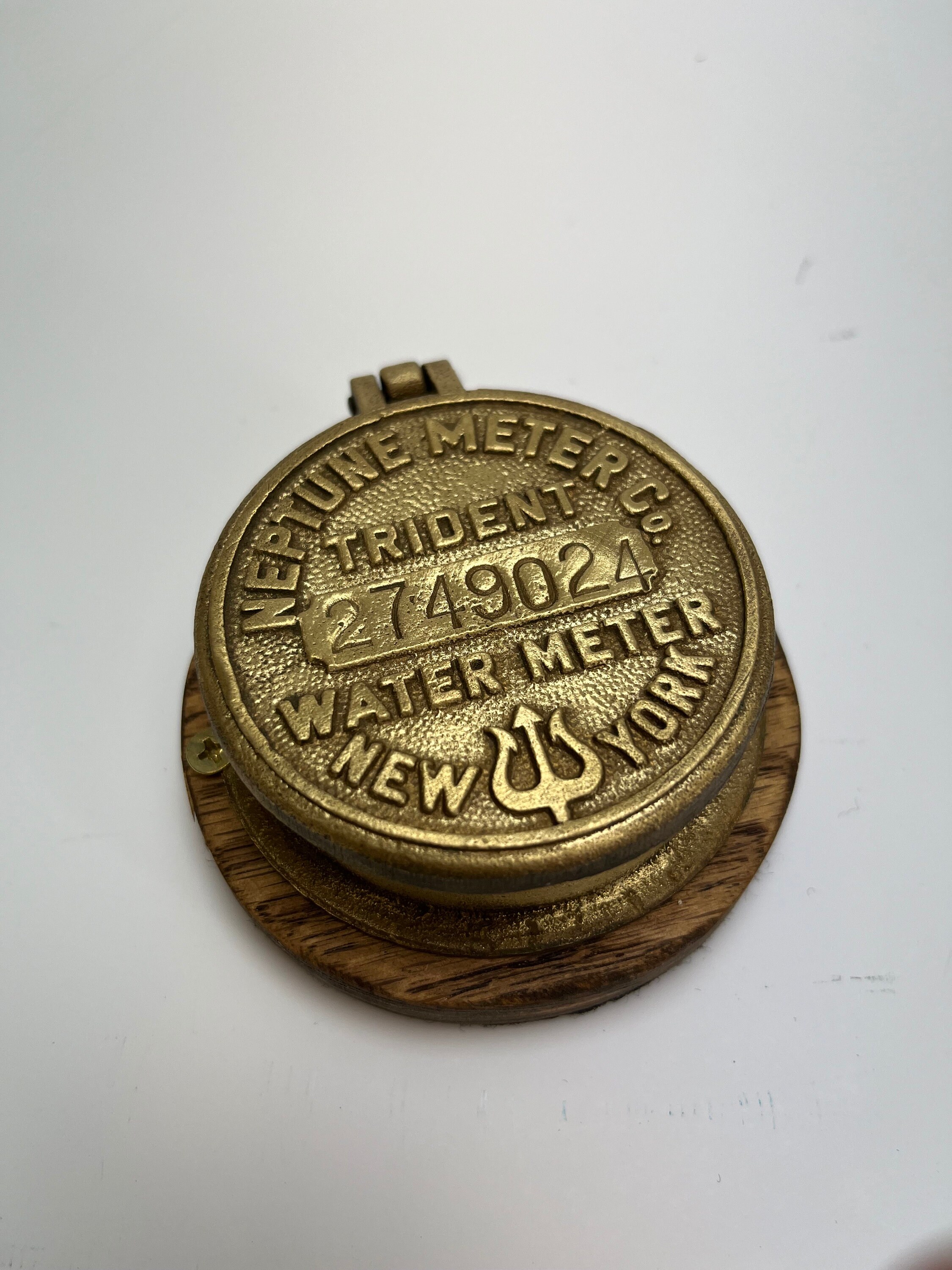 Antique Brass Neptune Water Meter Trinket Box - Etsy
