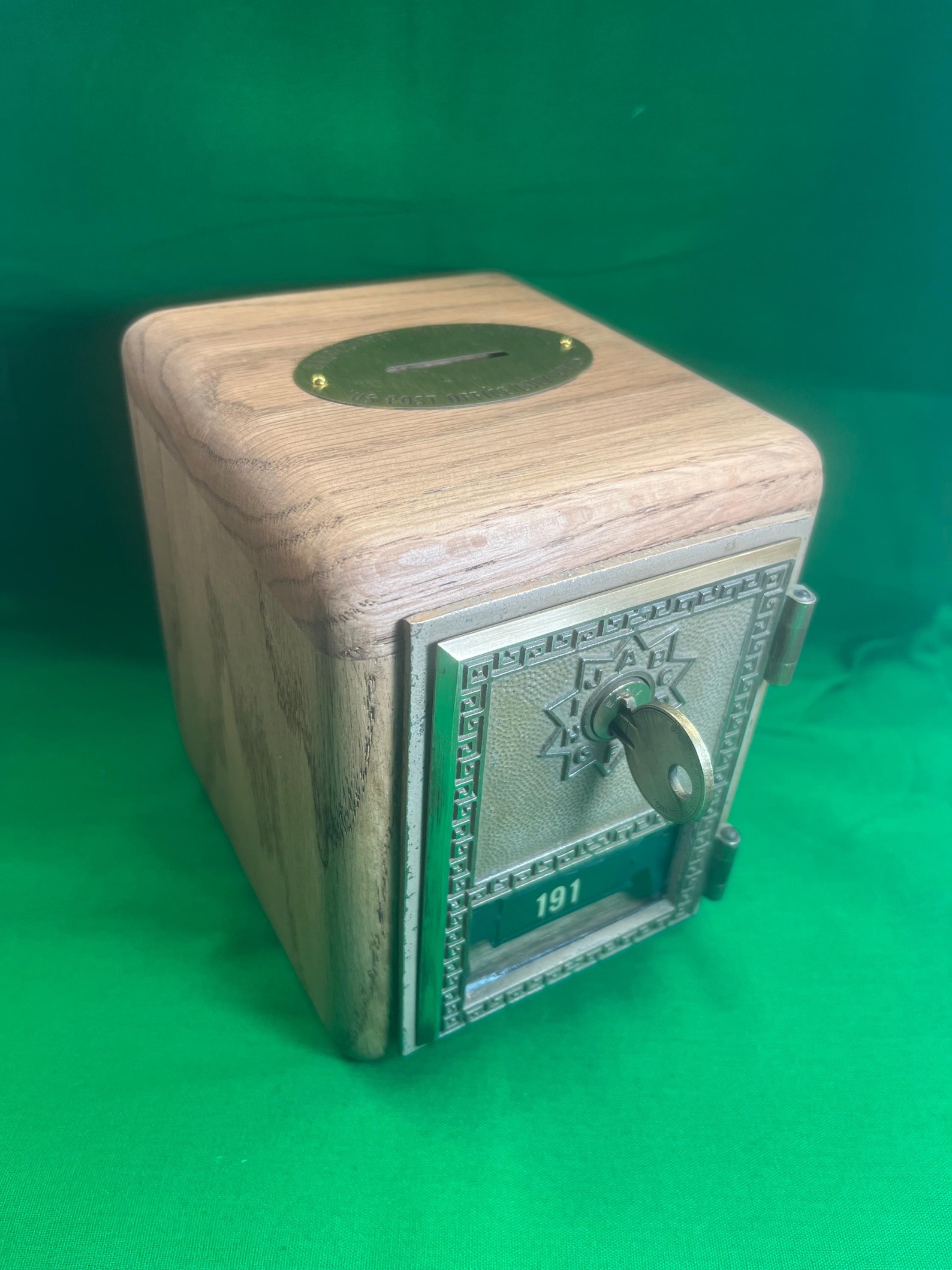 Vintage Oak Post Office Box Bank - Key Lock - Etsy