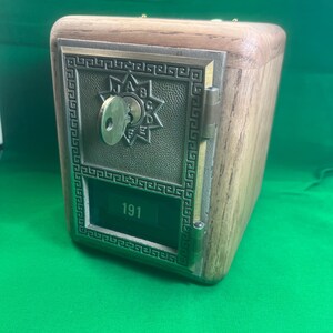 Vintage Oak Post Office Box Bank - Key Lock - Etsy