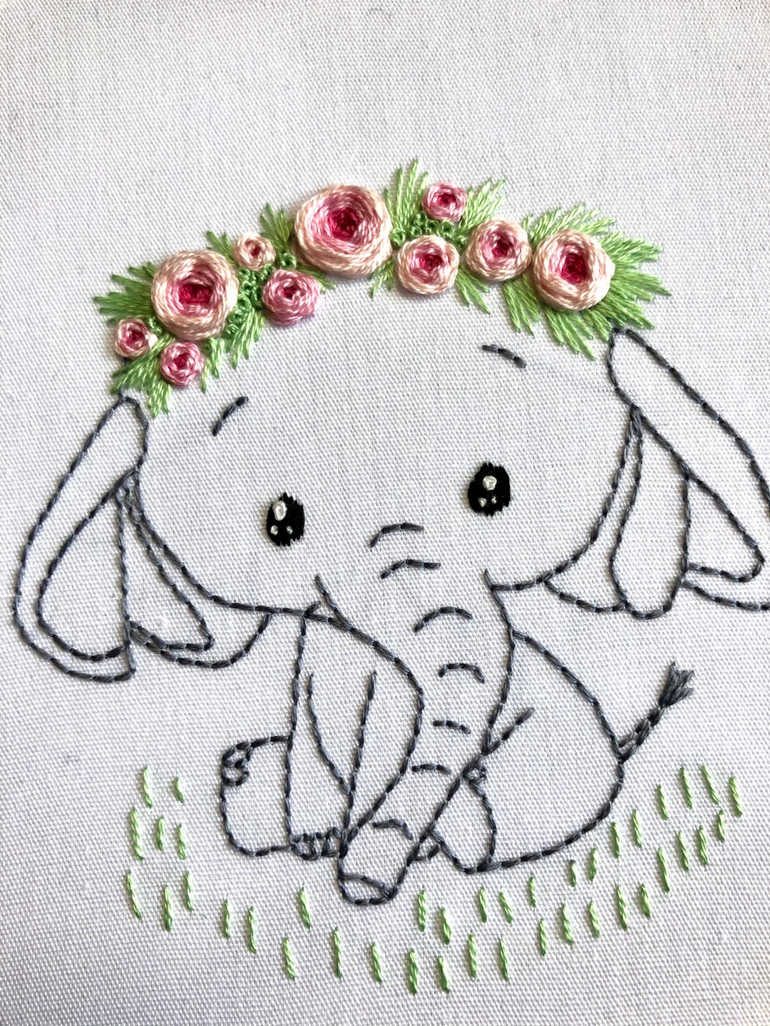 Embroidery Kit Elephant Baby Animal - Craft - Handmade Embroidery Kit ...