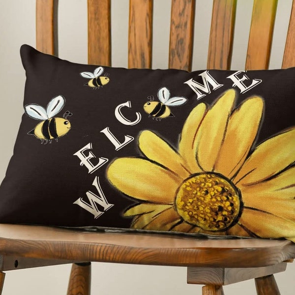 Bee Throw Pillow - Etsy