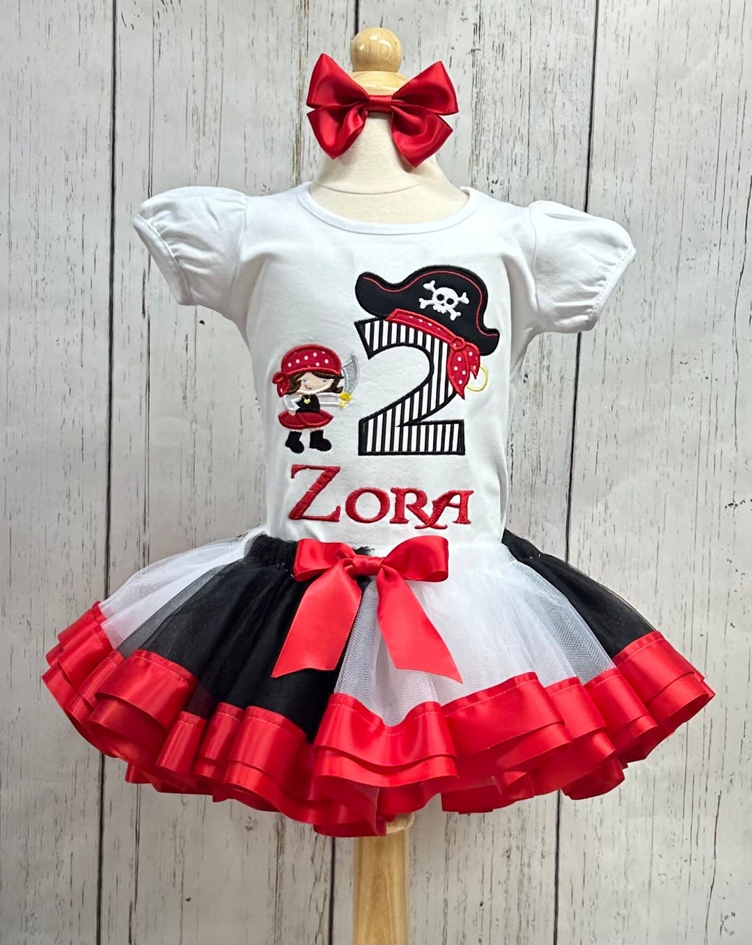 Girls Pirate Birthday Shirt/girls Pirate Birthday Outfit - Etsy