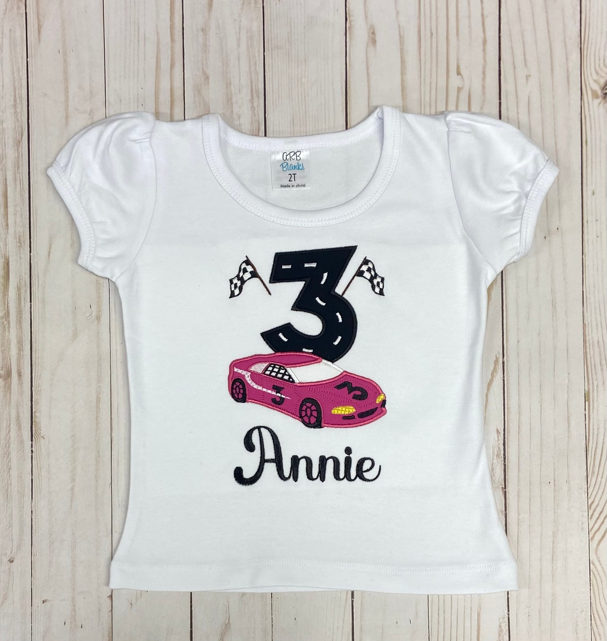 Girls Race Car Birthday Shirt / Girls Race Car Birthday Outfit - Etsy