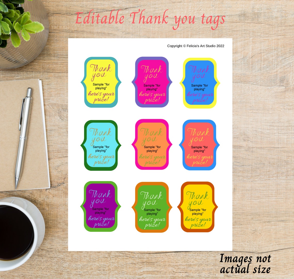 Editable Prize Gift Tags Printable - Etsy
